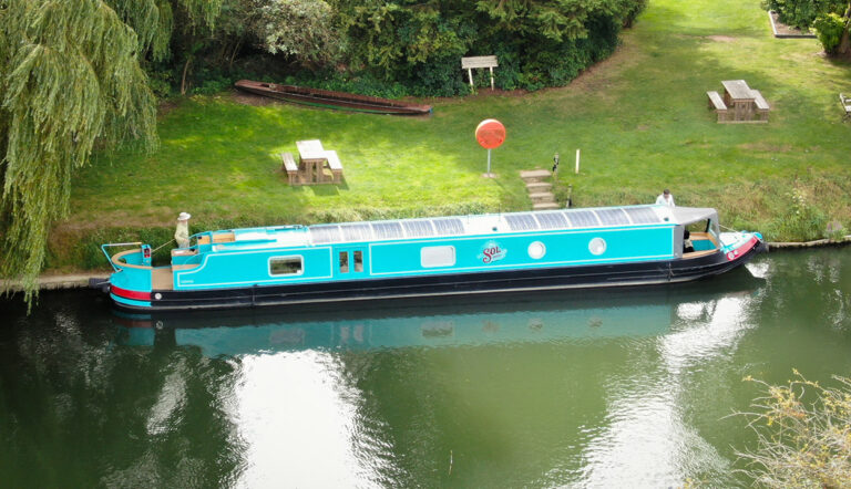 Solar Electric Narrowboat, Quiet motors,